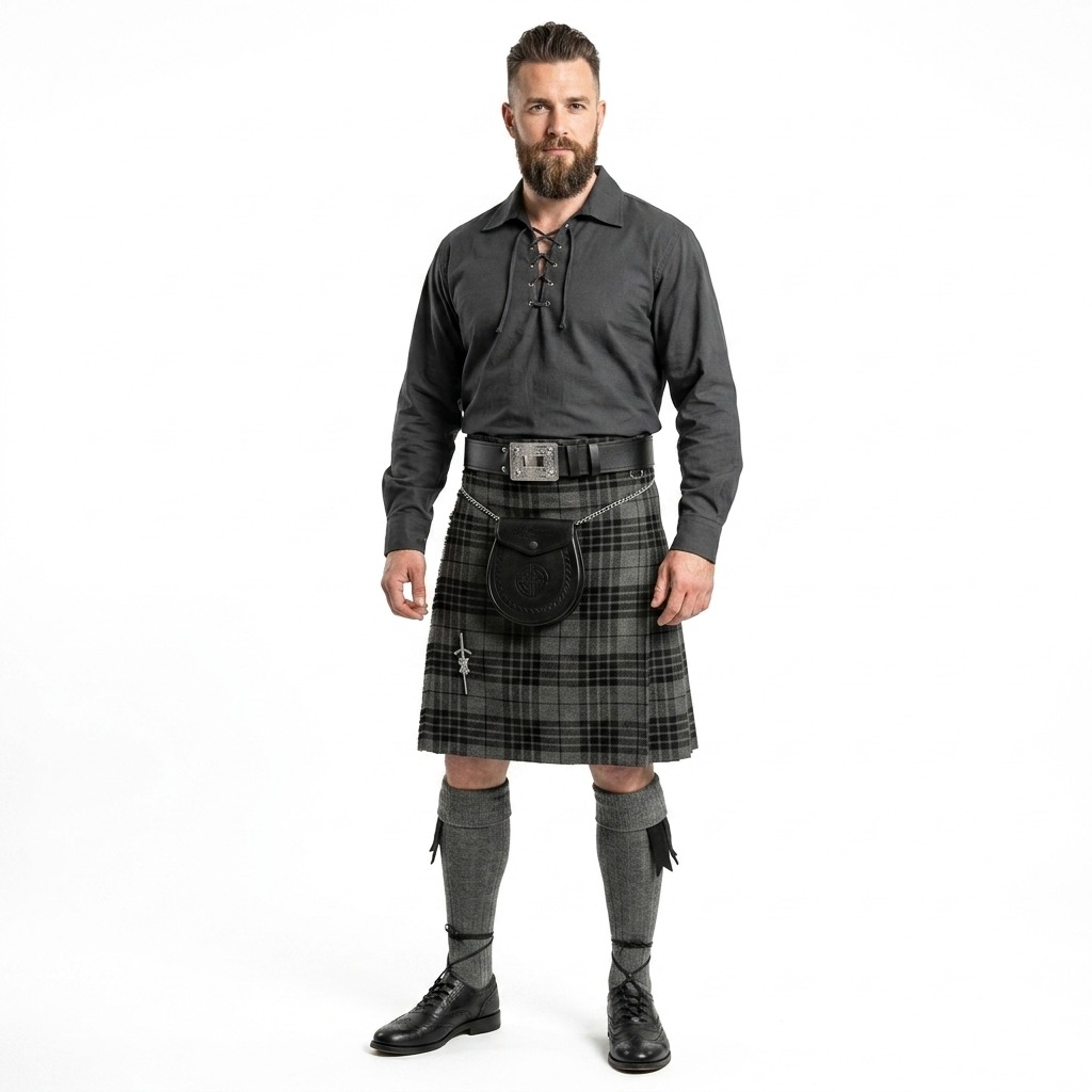 Buy Grey Watch PolyViscose Kilt for Men & Women | Kilts Shop