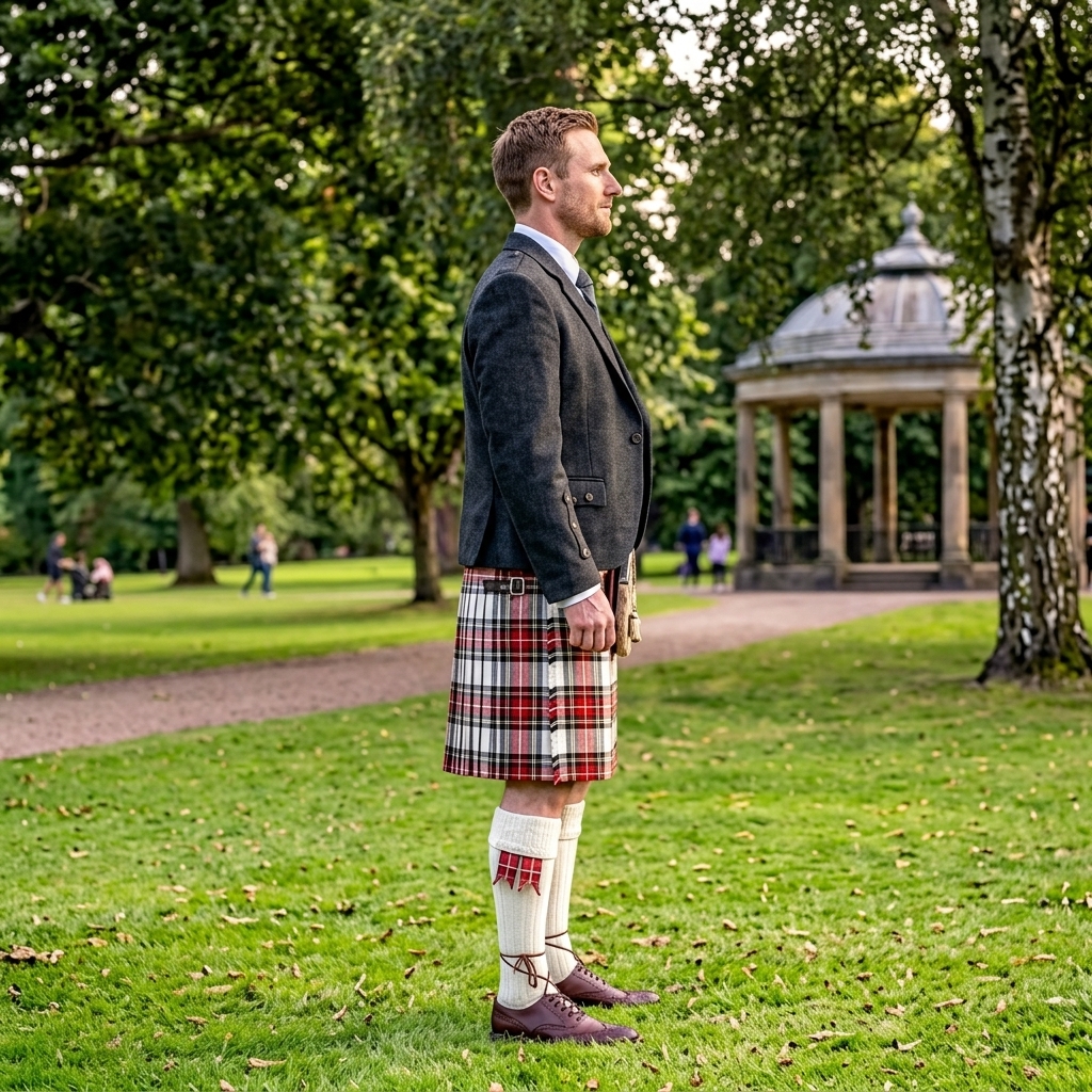 Dress Stewart PolyViscose Kilt – Traditional Scottish Tartan Kilt